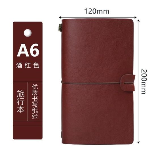 Cahier de voyage portable rétro,manuel créatif bandage coréen,horizon ...
