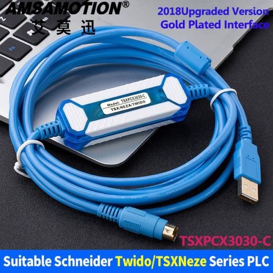 Câble-fil,Câble de programmation USB TSXPCX3030-C, adapté à Schneider ...