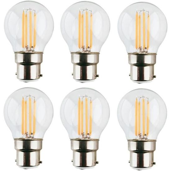 4W Ampoule Led Filament À Bayonnate G45 B22, 2700K Blanc Chaud, 400Lm ...