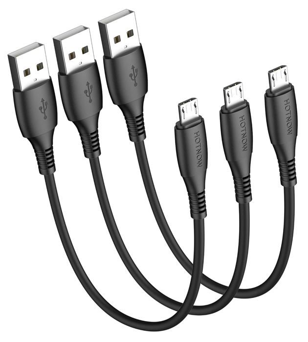 Câble Micro Usb Câble Court De 0,3 M, [30 Cm, Lot De 3] Chargeur ...