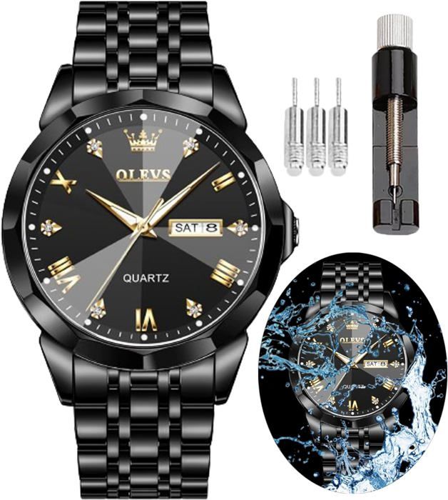 Montre pour homme grand cadran - Style dcontract - En acier inoxydable ...
