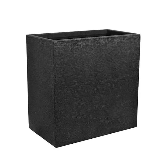 Bac à fleurs muret en plastique 28L - L 60 cm - Anthracite - Cdiscount ...