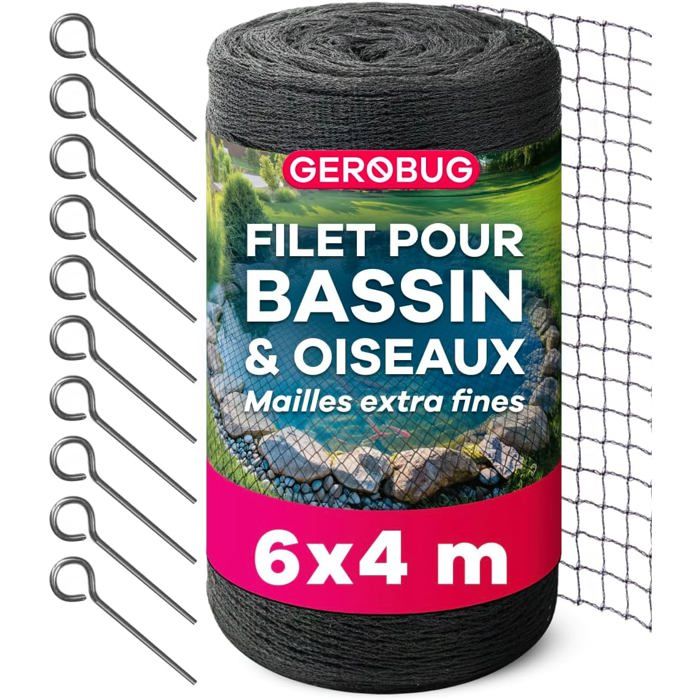 Filet Bassin 6x4 M - Protection Efficace avec Filet Anti Oiseaux Petite ...