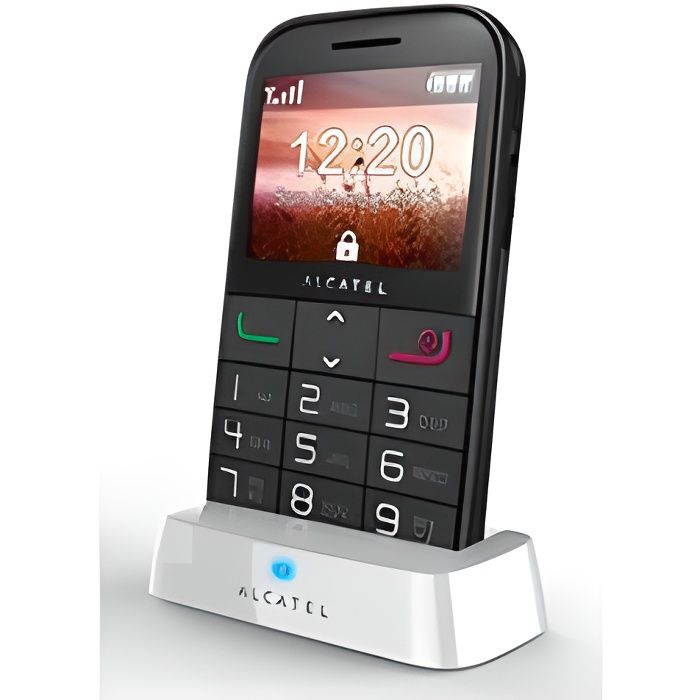 ALCATEL ONE TOUCH 2000X Noir pour SENIORS - Achat téléphone portable ...