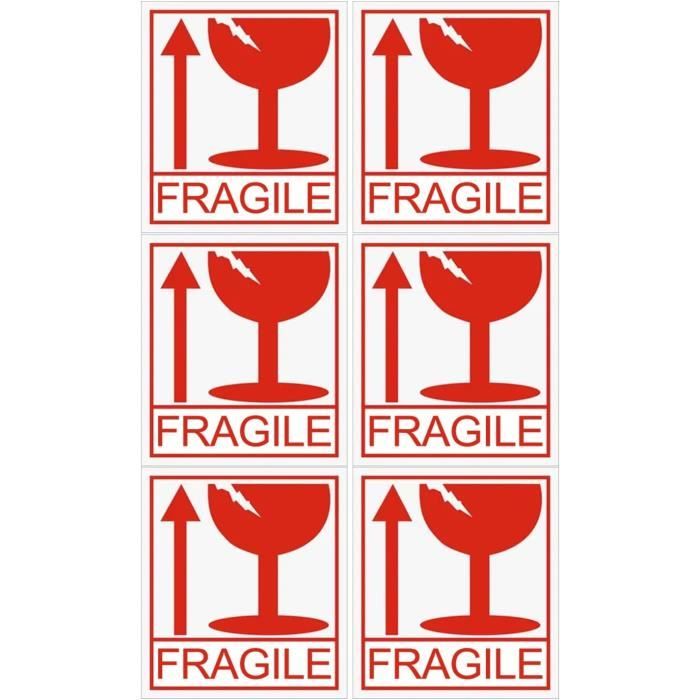 BASA Fragile Autocollants, étiquette Fragile, étiquettes adhésives avec ...