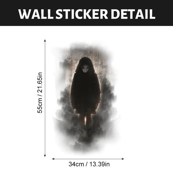 Décalque autocollant terrifiant sticker en PVC pour voiture, véhicule ...