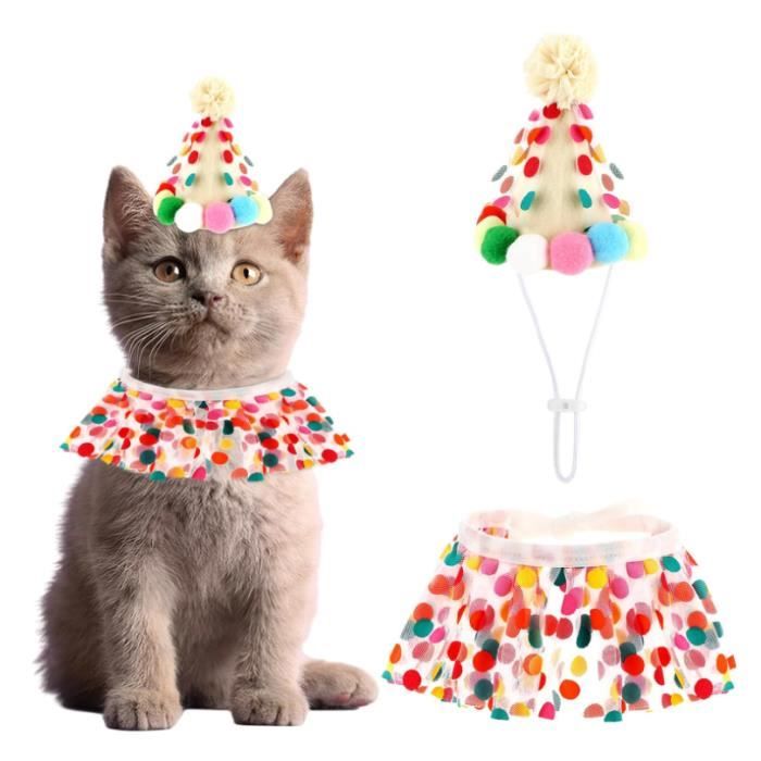 Costumes de princesse pour chat - Bandana et chapeau de fête en ...
