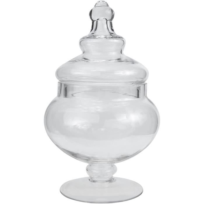 Bocal à bonbons en verre avec couvercle pour fruits secs pour la maison ...