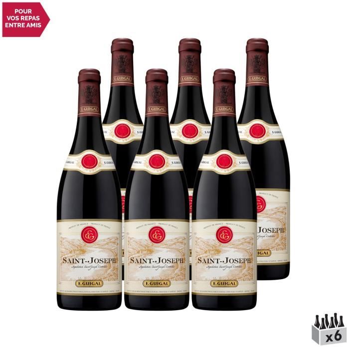 Saint-Joseph Rouge 2019 - Lot de 6x75cl - Maison Guigal - Vin AOC Rouge ...