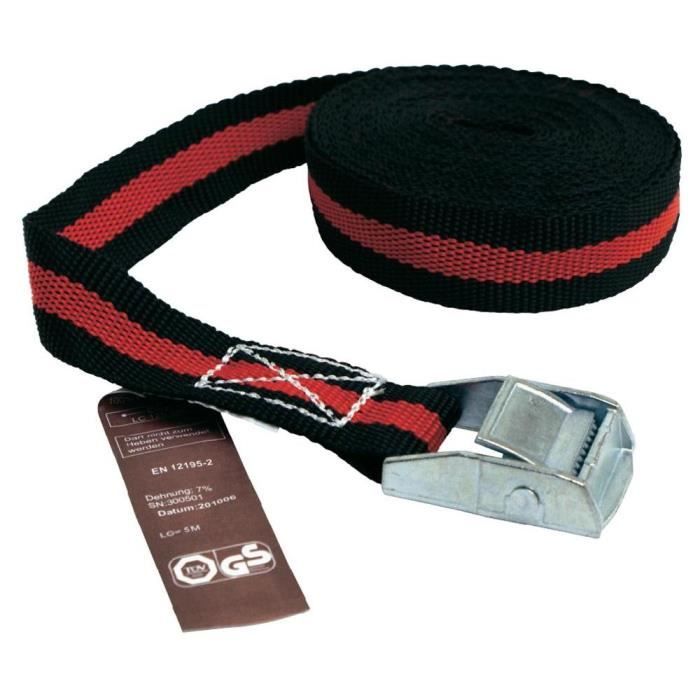 Sangle de fixation - LAS - 1,8m x 25mm - Charge de rupture 250kg ...