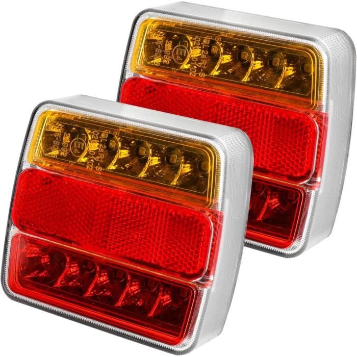 2 X Feux Arrière Led Remorque 12V Avec Feux Stop, Clignotants, Feu De ...