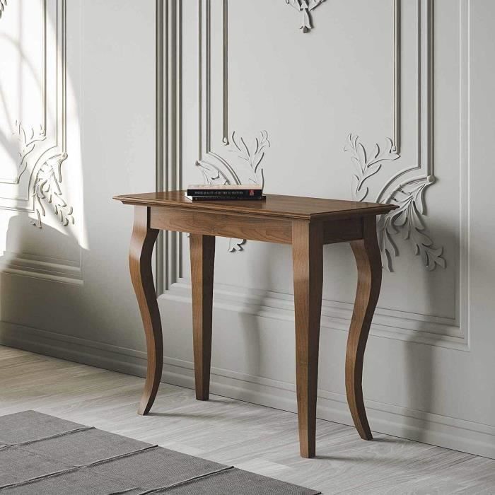 Itamoby Console Extensible en Bois H77 x 45 x 92-305 cm Bassano Noyer Classique - Cdiscount Maison