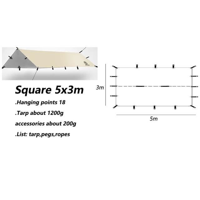 Tente,bâche de protection solaire ultralégère en polyester 210t ...