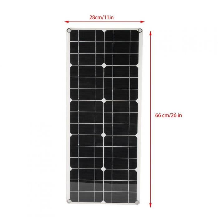 Panneaux solaires, kits Électricité Panneau solaire 50w 12v monocristallin souple-flexible ...