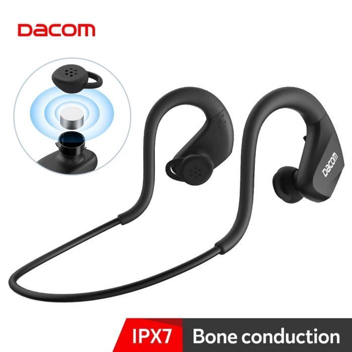 DACOM E60 IPX7 Étanche Casque à conduction osseuse Écouteur sans fil ...