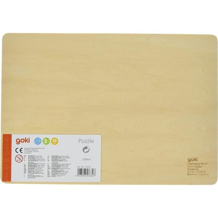 Goki - Puzzle En Bois - Alphabets - 26 Pièces - Cdiscount Jeux - Jouets