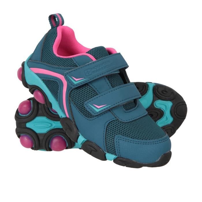 Baskets Mountain Warehouse - Enfant - Noir/vert citron - Durable et ...