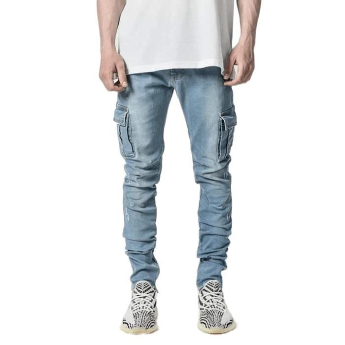 Jeans Hommes cargo de Marque Luxe uni et Slim Grande VêTements Masculin ...