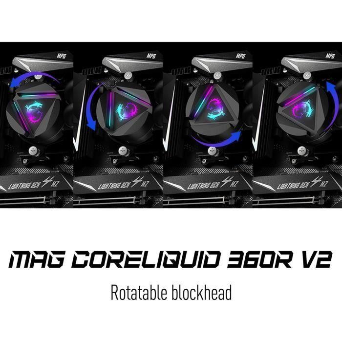 MSI MAG CoreLiquid 360R V2 Refroidisseur liquide pour processeur AIO ...