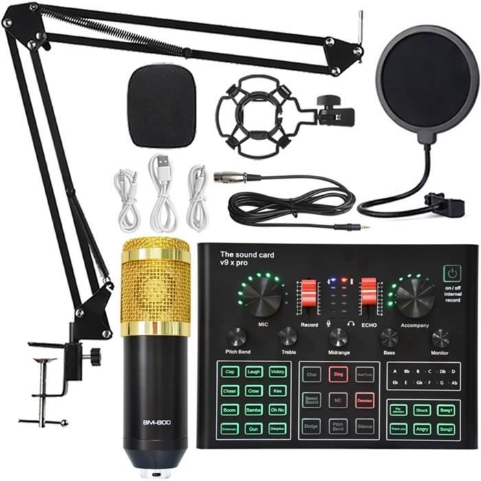 Kit De Carte Son Bm 800 Microphone Carte Son Microphone Sans Fil À ...