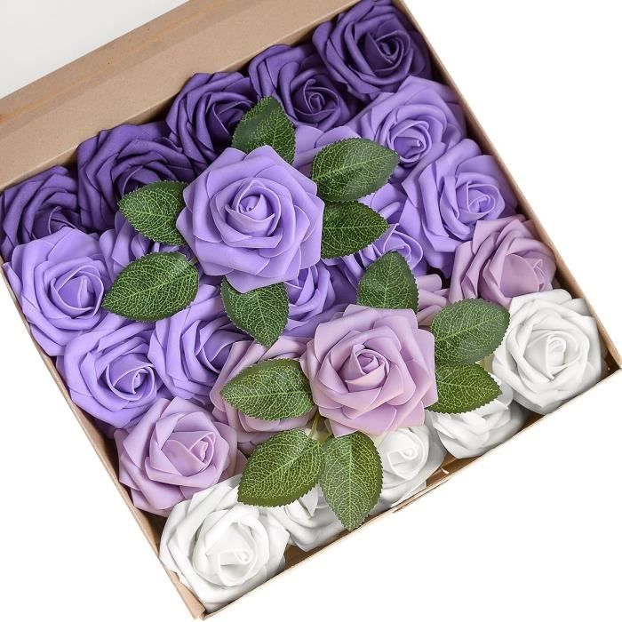 25 Pièces Rose Artificielle, Fleur Artificielle En Mousse Au Toucher ...