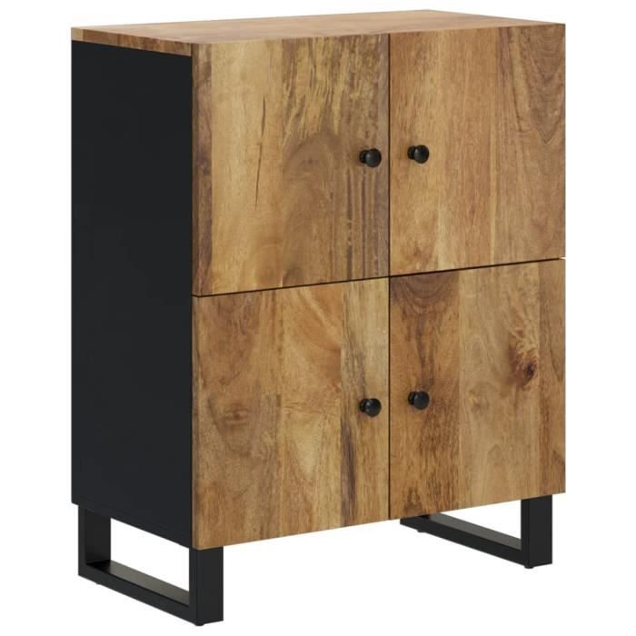 YAJ-Buffet avec 4 portes 60x33x75 cm bois massif de manguier-YAJ352920 ...
