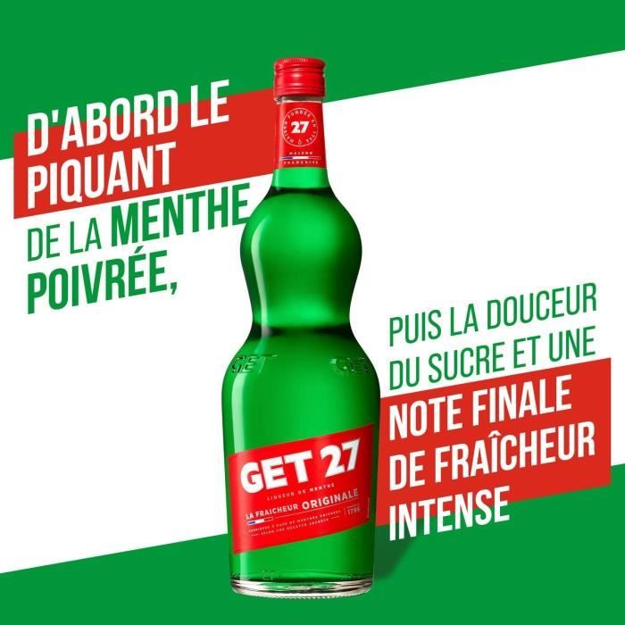 Liqueur Get 27 - Liqueur de menthe - France - 17.9%vol - 100cl - La ...