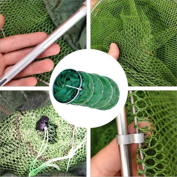 Piège de Pêche Pliable Filet Crevette Vairon Écrevisses Appâts de Crabe ...