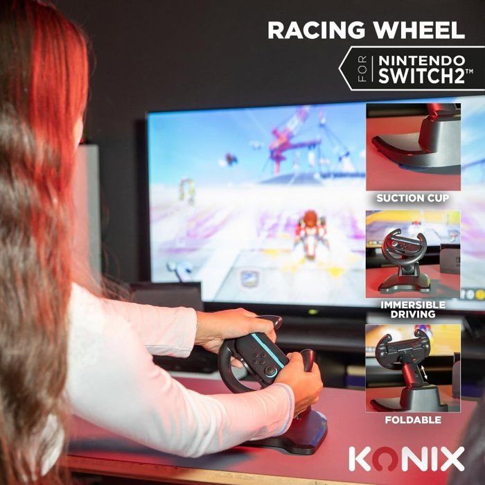 Volant Racing Wheel - Manette Joy-Con Nintendo Switch 2 - Konix ...