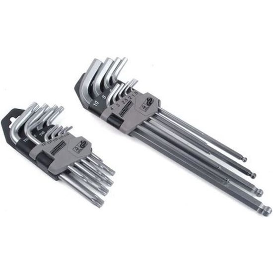 Lot de 18 clé Allen-Torx et à bout rond (C) - Cdiscount Bricolage