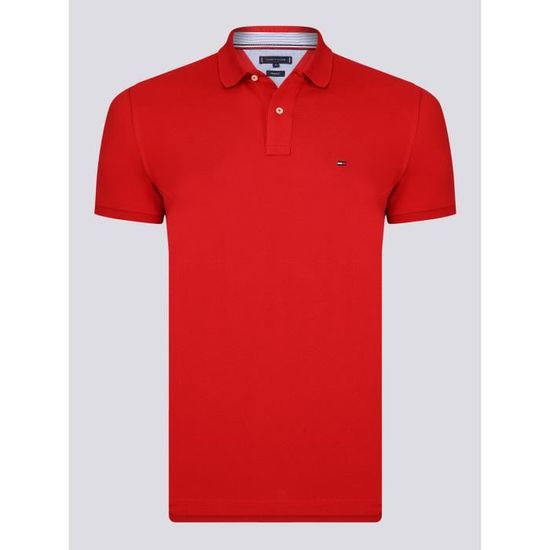 Tommy Hilfiger Homme Polo Rouge Regular Fit Rouge - Cdiscount Prêt-à-Porter