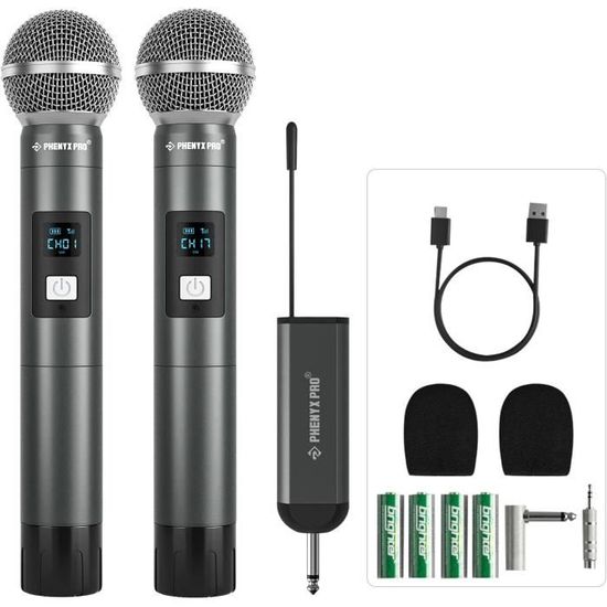 Phenyx Pro Système de Microphone numérique sans Fil, avec 2 Microphones ...