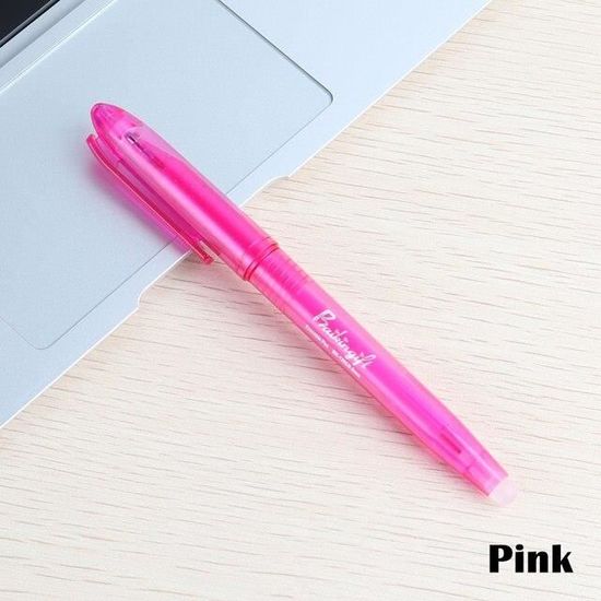STYLO,8 Pcs Pink Pen--Stylos Gel Effaçables ou Tiges de Recharge de 0,5 ...