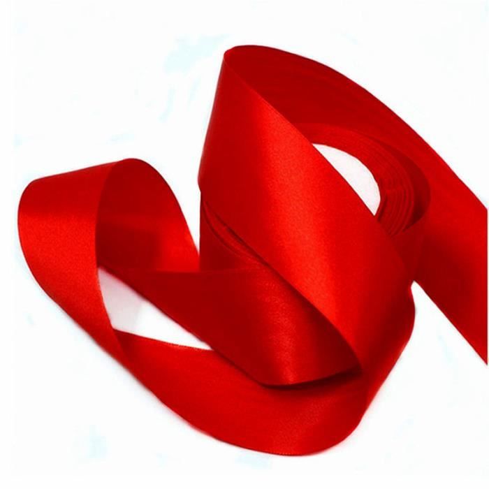 26 Rouge-Ruban en Satin Rouge Naturel, 25Yards-Rouleau, 10mm, , Cadeau ...