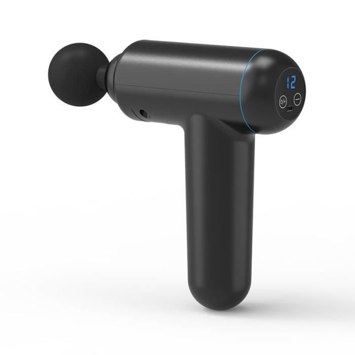 JM-03 LCD Noir-Mini Muscle Massager Gun High Speed Vibration Electric ...