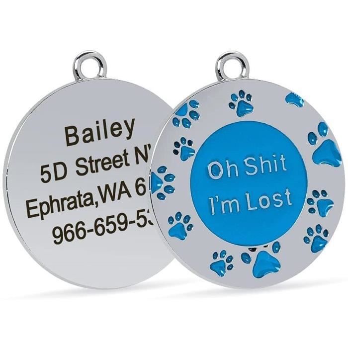 Médaille d'identification personnalisable pour animal de compagnie ...