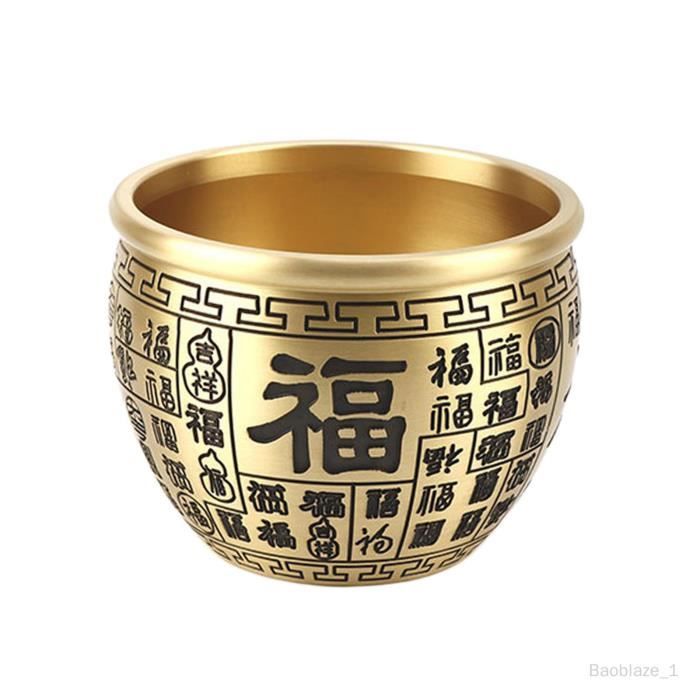 Laiton personnage chinois collection Bai Fu de rangement bol Figurine ...