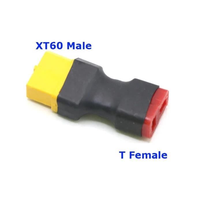 Adaptateur - T-F - XT60-M - Connecteurs mâles/femelles 4.0mm - Prise banane RC - Batterie Lipo ...