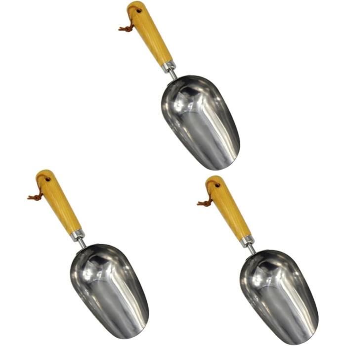 3 Pièces Acier À Outils Maison Métal Pelle Plantation Poignée Grillage ...