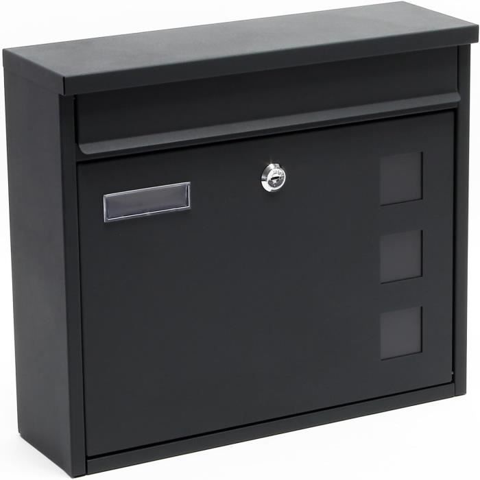 Boite aux Lettres Boite Postale Murale Design Anthracite Revêtement par ...
