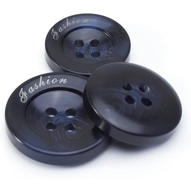 Lot de 12 boutons de couture en résine à 4 trous pour veste d’homme ...