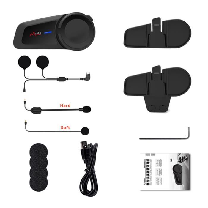Communication - CB,oreillette Bluetooth 1000 FM MP3 M2 pour casque de ...