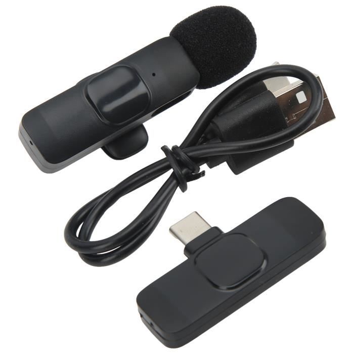 Duokon Microphone sans fil Microphone Lavalier sans fil réduction intelligente du bruit ...