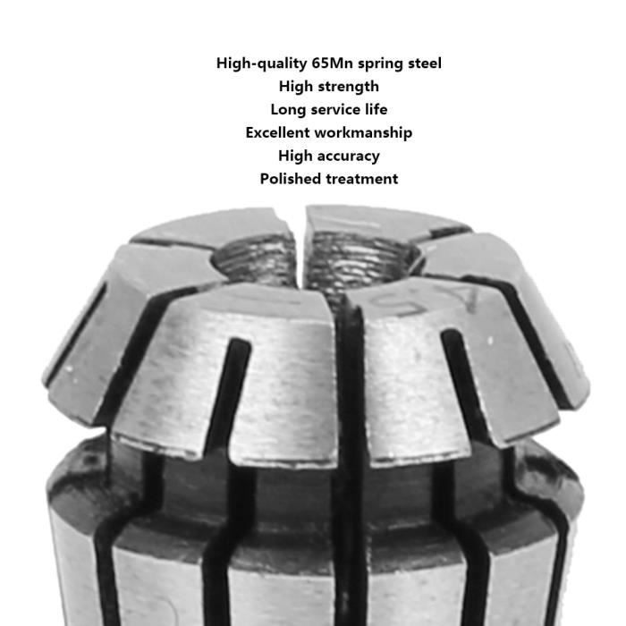 Porte-outil pour fraiseuse CNC avec collet ER11 en acier 65Mn - EJ.LIFE ...