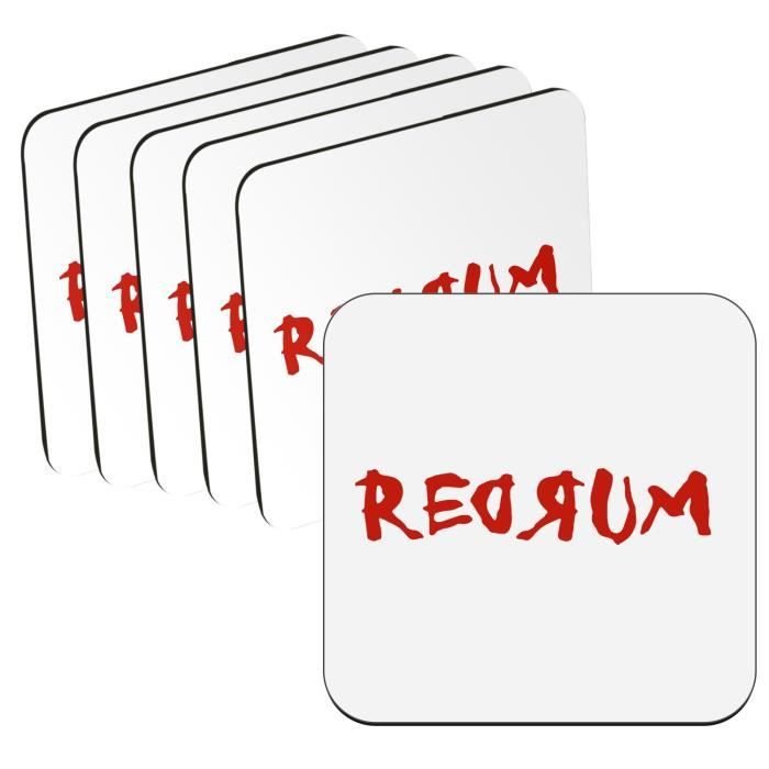 Sous Verre Liège (Lot de 6) Redrum Halloween Peur Murder Film Horreur ...