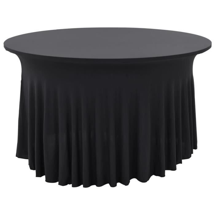 MAGIC Nappes élastiques de table avec jupon 2 pcs 180x74cm Anthracite ...