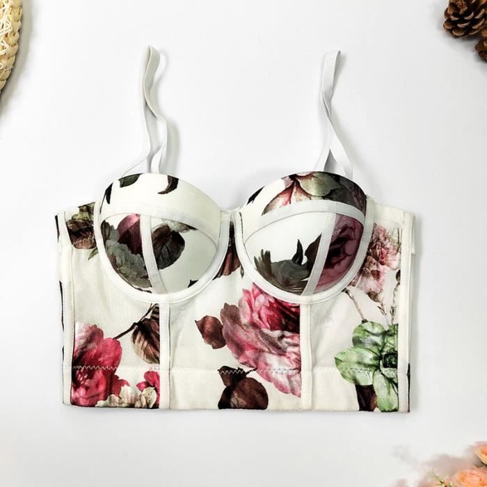 Soutien-gorge push-up en maille transparente noire pour femme,bustier ...