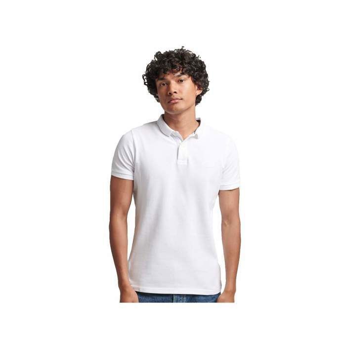 Polo classique en piqué blanc - SUPERDRY - Regular - Homme - Manches ...