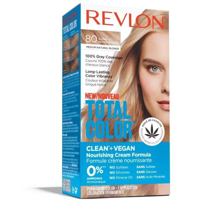 Revlon Total Color Coloration Permanente N°80 Medium Natural Blonde ...