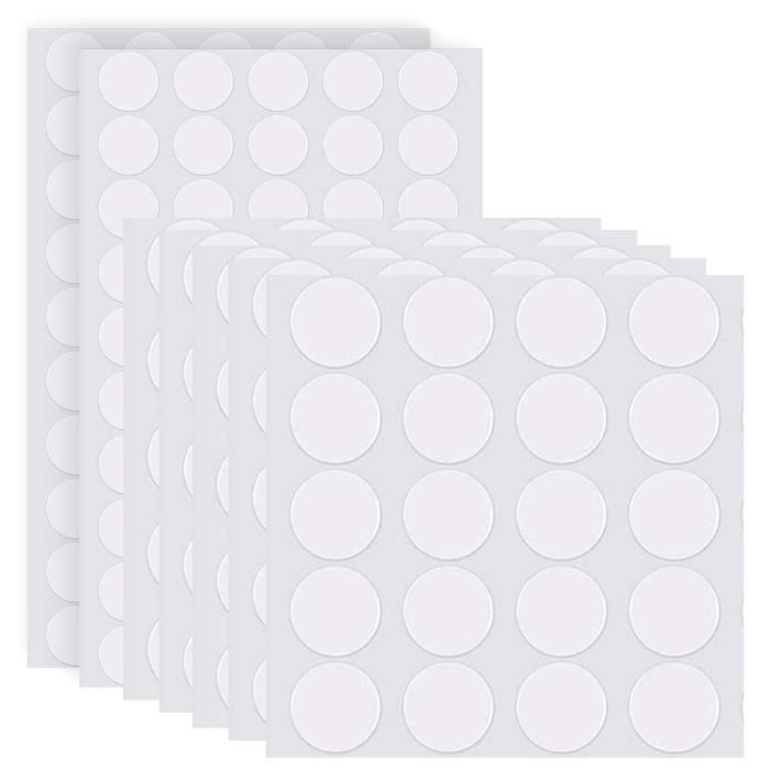 200 Pièces Mastic Transparent, Points Adhésifs Double Face Mastic Rond ...